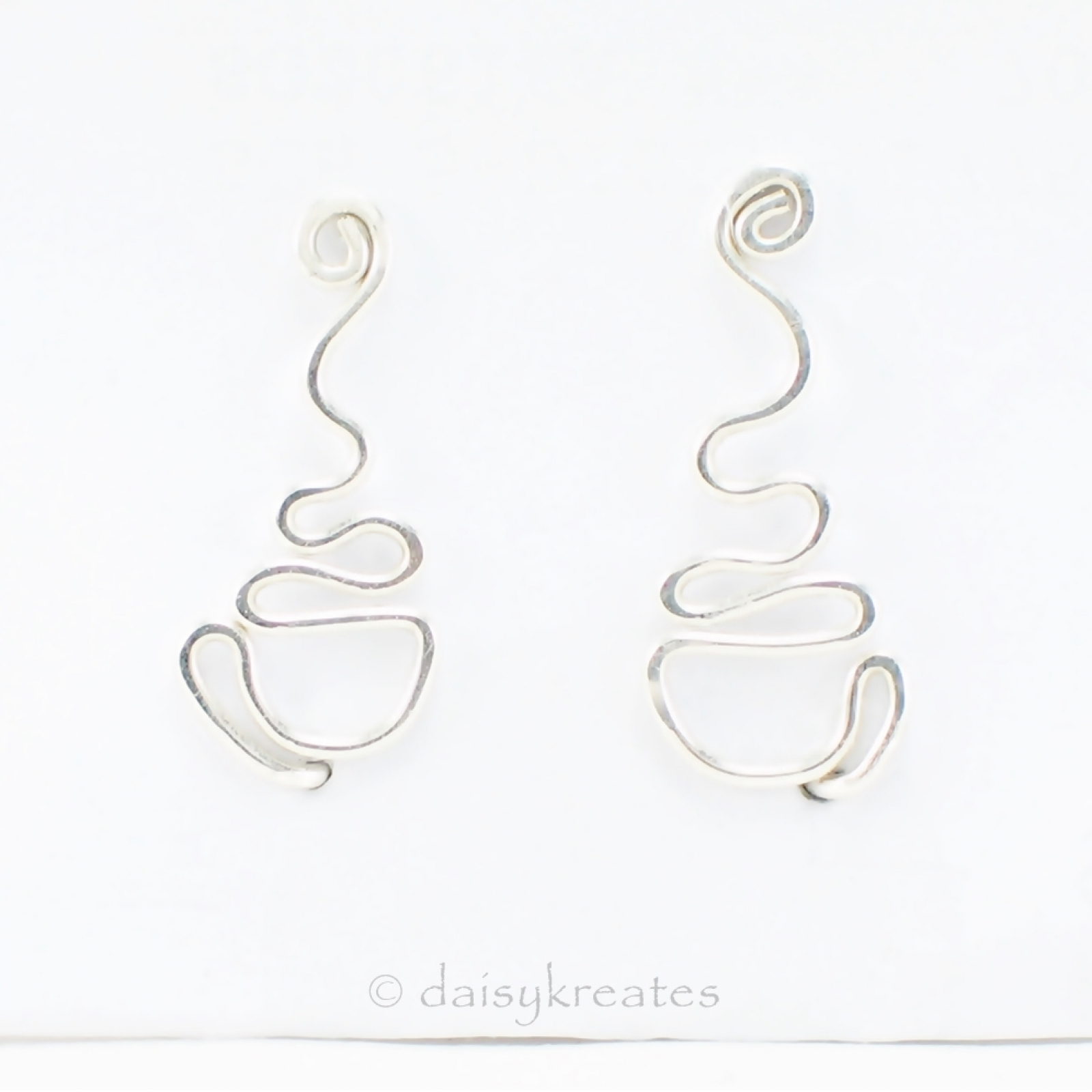 Sterling Silver Coffee Cup Ear Climber with left or right handle ...