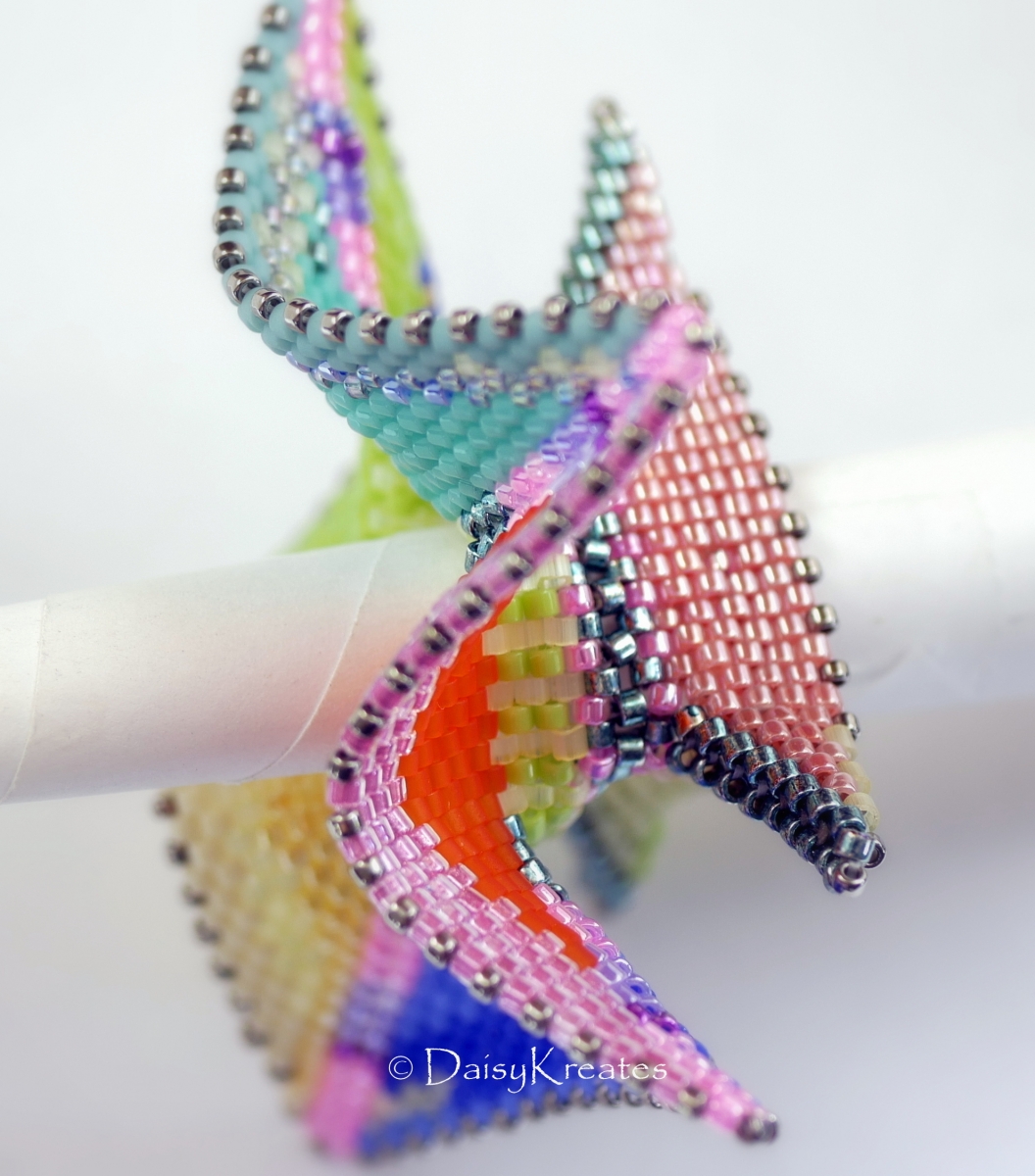 Blue Flower 3D 5-Wing Ring | DaisyKreates