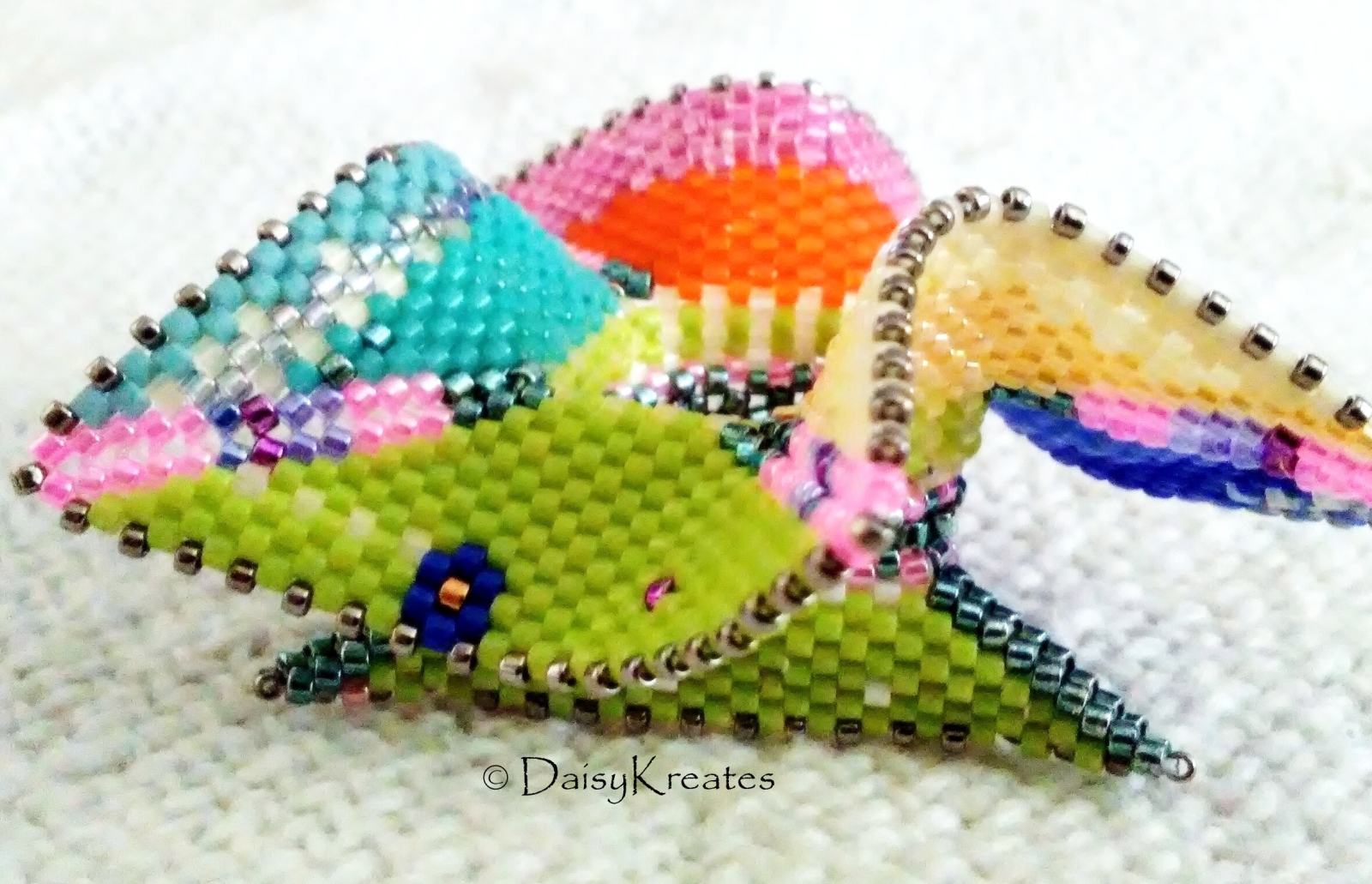 Blue Flower 3D 5-Wing Ring | DaisyKreates